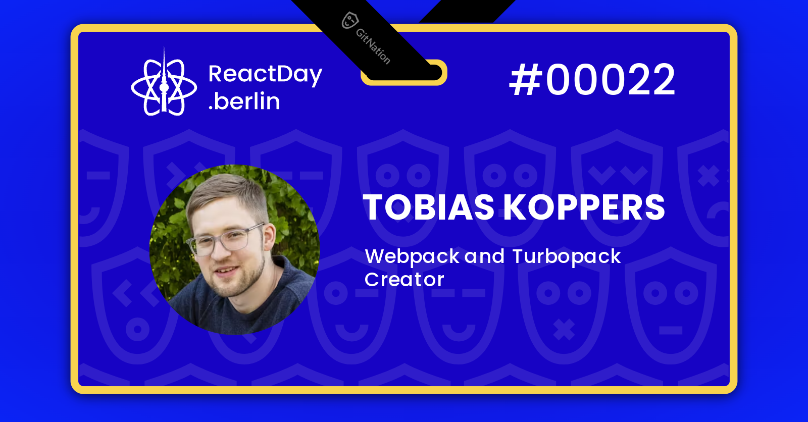 Tobias Koppers's React Day Berlin 2023 badge